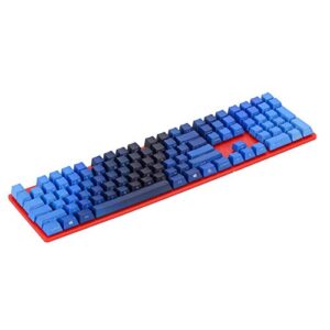 104 keys side-printed pbt keycaps gradient color dyeing sublimation oem profile for cherry mx gaming mechanical keyboard diy replacement (blue)