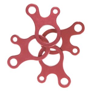 3 Hole Tensioner – Adds Tension to Line of Various Makes (10 Pack, Red)