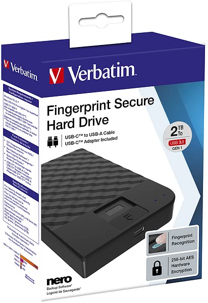 Verbatim Fingerprint Secure HDD 2TB 56351