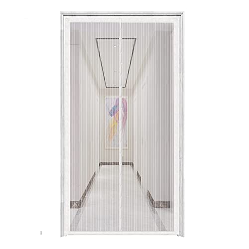 innotree Upgraded Magnetic Screen Door with 36 Magnets Heavy Duty Mesh Curtain, Fits Doors Up to 38"x82", Hands Free Dogs Cats Pet Friendly Door Screen, White