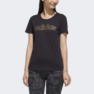 adidas womenomen e tee, black/copper metallic, small