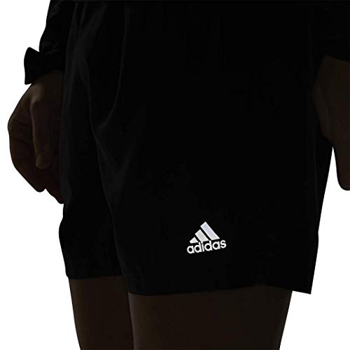 adidas Men's Run It Short Personal Best 3-Stripes Black Small 9"