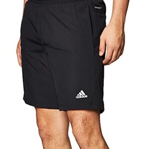 adidas Men's Run It Short Personal Best 3-Stripes Black Small 9"