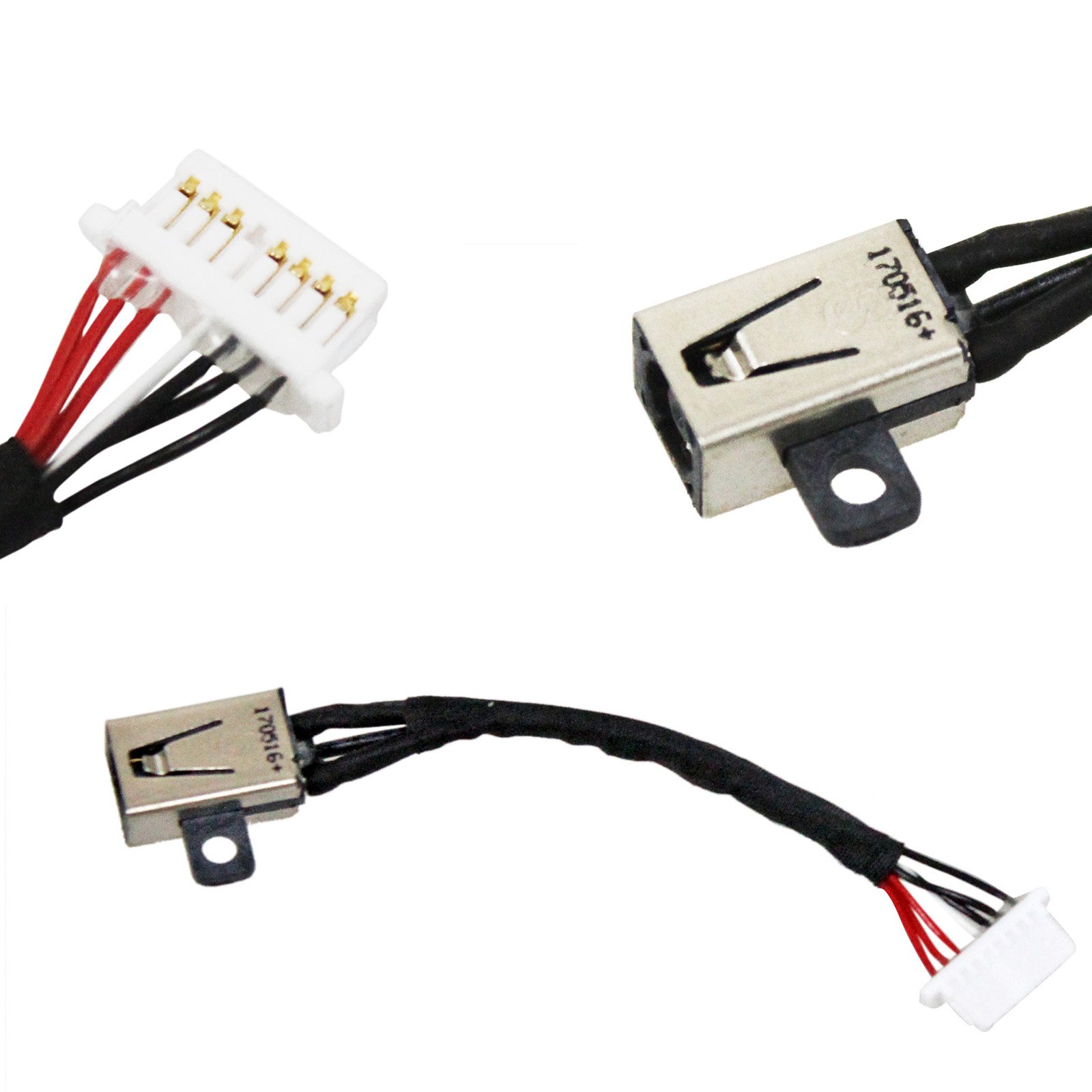 Zahara DC in Power Jack with Cable Replacement for Dell Inspiron 17 7773 7778 7779 P30E001 2-in-1 6VV22 Inspiron 15 7570 7573 P70F001 7569 7579 P58F001 2-in-1 450.08504.0011 0ND3N8 450.08504.0012