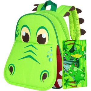 gxtvo dinosaur backpack for boys, toddler kids preschool bookbag, 12" cute cartoon animal schoolbag