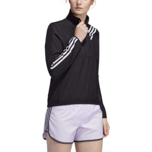 adidas women's run it 3-stripes anorak black x-small