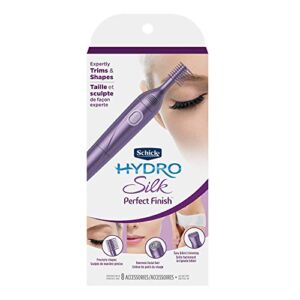 schick hydro silk perfect finish trimmer, 8-in-1 grooming kit for women