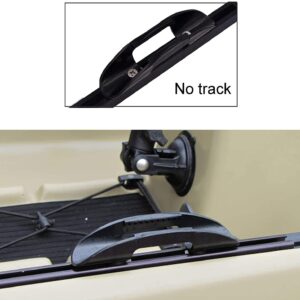 YYST Track Mount Kayak Paddle Clip Track Mount Paddle Holder Fishing Net Clip w Track Mount U Style - No Track, No Paddle (2)