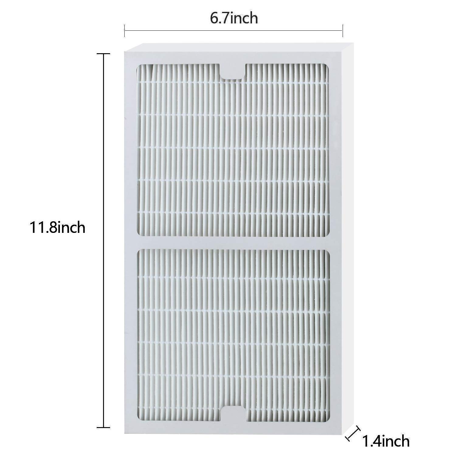 Replacement Idylis Air Purifier Filters C - 2 Pack Hepa & Carbon Filter Set for Idylis Air Purifiers IAP-10-280, IAP-10-200, Part # IAF-H-100C, IAFH100C