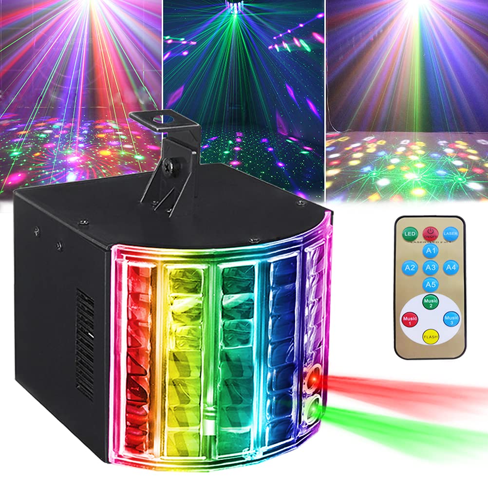 Party Lights DJ Disco Lights SUPERNAL Sound Activated LED Strobe Effect Projector Stage Lights with Remote Control for Wedding Birthday Christmas Karaoke Dance Concert