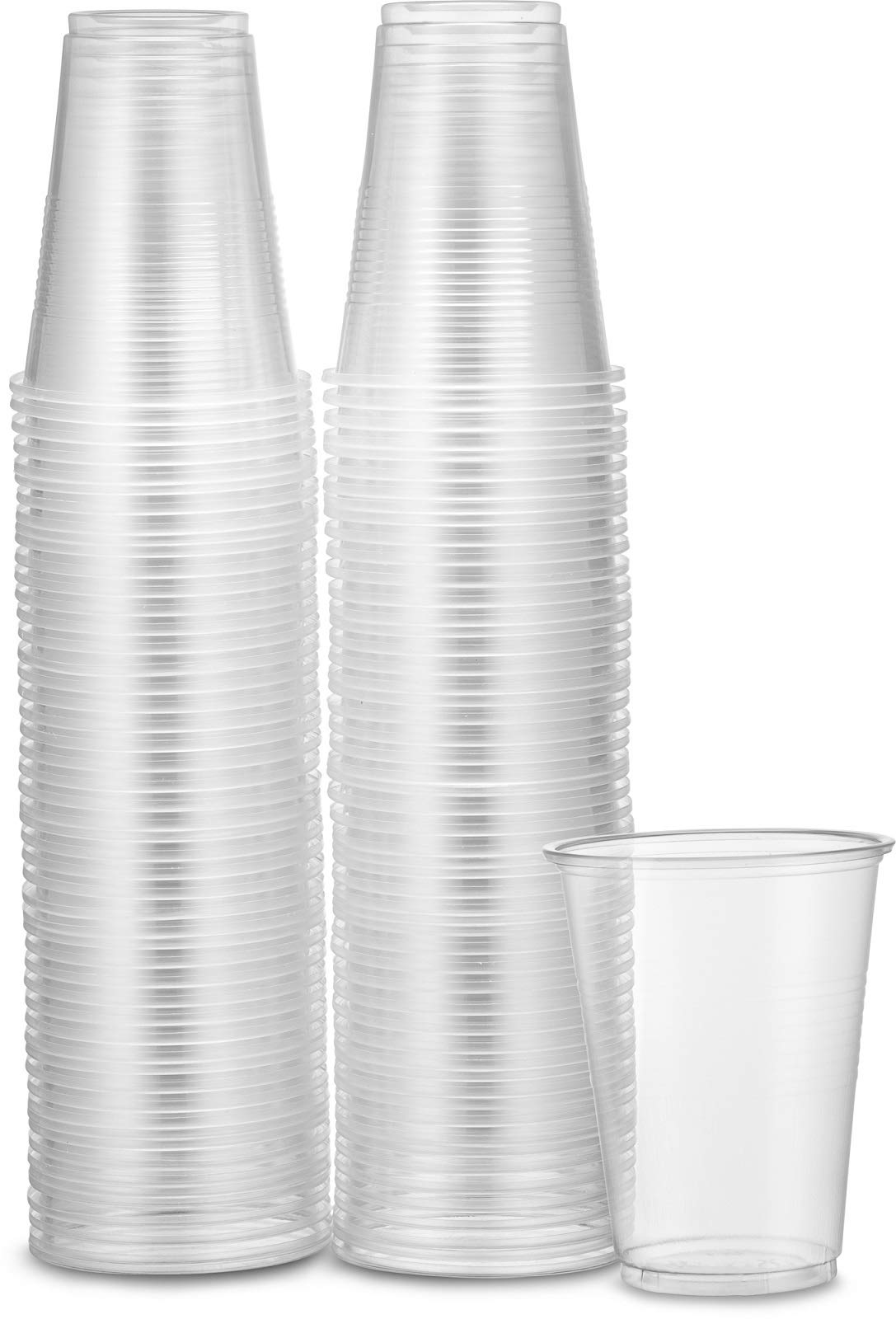 PLASTICPRO 7 oz Clear Plastic Disposable Drinking Cups [100 count]