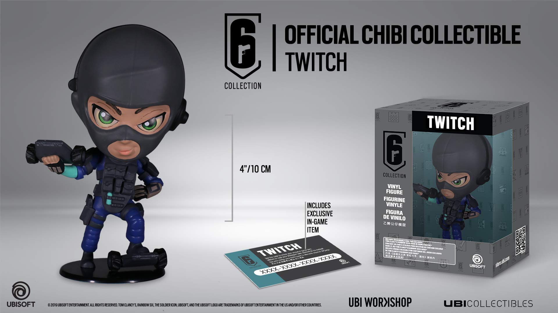 Ubisoft Rainbow Six Siege Collection Chibi 4 Figurine Figure and Game Code Not Machine Specific (Twitch)