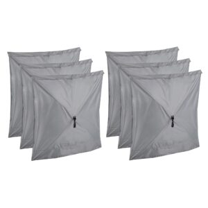 clam quick set screen hub gray fabric wind & sun panels, accessory only (6 pack)