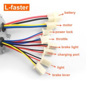 L-faster 24V36V 450W Bike Conversion Kit for Disc Brake Rotor Left Side Mounting Bicycle Motor Kit with Thumb Throttle (24V Thumb kit)