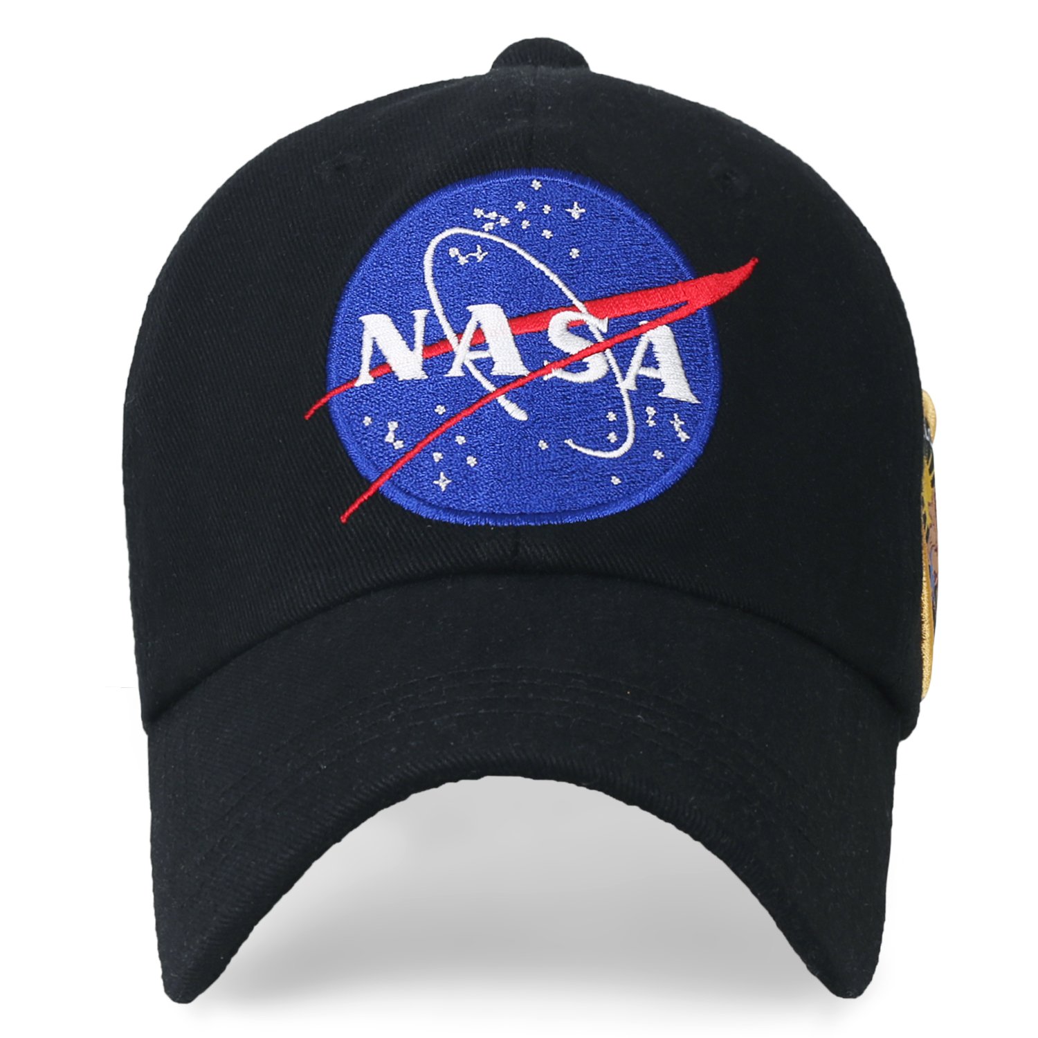 ililily Premium NASA Meatball Logo Embroidery Baseball Cap Apollo 1 Patch Hat (XL, Black)