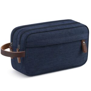 toupons men's travel toiletry organizer bag dopp kit, bathroom bags (blue water-resistant)