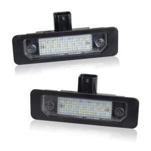 ruxifey led license plate light lamps compatible with 2009 to 2019 ford flex, 2008 to 2011 focus, 2006 to 2012 fusion, 6000k white - pack of 2