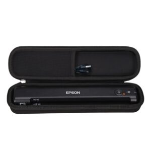 aproca hard storage travel case,for epson workforce es-50 / es-55r / es-60w / es-65wr / ds-30 / ds-70 / ds-80w document scanner