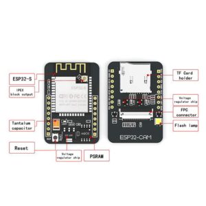 HiLetgo 2pcs ESP32-CAM Camera Module ESP32-S OV2640 2MP Camera Development Board + Micro USB to Serial Port CH340C 4.75V-5.25V Wireless WiFi Bluetooth with TF Card Slot for Arduino Raspberry Pi