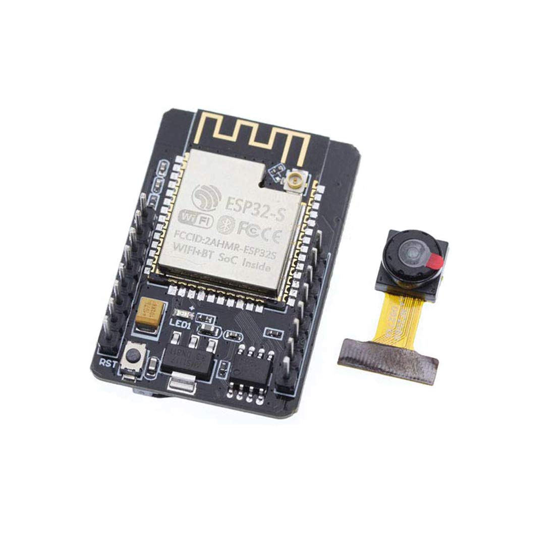 HiLetgo 2pcs ESP32-CAM Camera Module ESP32-S OV2640 2MP Camera Development Board + Micro USB to Serial Port CH340C 4.75V-5.25V Wireless WiFi Bluetooth with TF Card Slot for Arduino Raspberry Pi