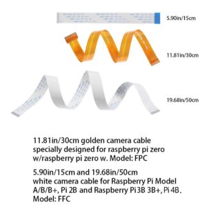 Aokin for Raspberry Pi Camera Module, 5MP 1080p with OV5647 Sensor Video Camera Module for Raspberry Pi Model A/B/B+, Pi 2, Raspberry Pi 3 3B+, Pi 4 and Pi Zero/Zero W with Flex Cable