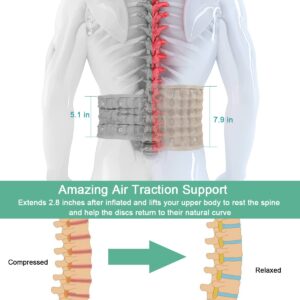 Back Decompression Belt Lumbar Support for Back Pain Relief - HONGJING Lower Back Traction Device, One Size Fits 29-49 Waist