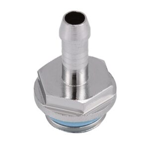 wendry pc water cooling barb fitting, two-touch fitting g1/4 thread barb connector for computer cooling system(pack of 6)(6mm)