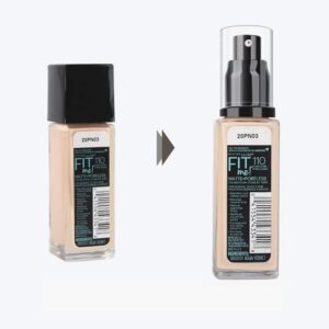 2PCS Replacement Press Cover Air Pump for Maybelline Fit Me Matte + Poreless Liquid Foundation Makeup Base (Black)