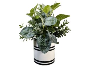 admired by nature 10" h artficial garden foliage greenery ceramic potted plant spring indoor faux plant décor, wedding centerpieces, tabletop, home décor, office desk, kitchen table décor