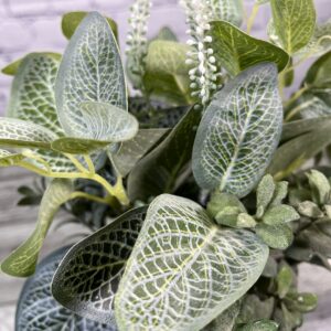 Admired By Nature 10" H Artficial Garden Foliage Greenery Ceramic Potted Plant Spring Indoor Faux Plant décor, Wedding Centerpieces, Tabletop, Home Décor, Office Desk, Kitchen Table Décor