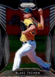 2019 prizm baseball #100 blake treinen oakland a's rc rookie card official mlbpa trading card from panini