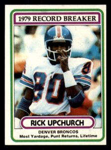 1980 topps #5 rick upchurch denver broncos rb nfl football card nm-mt