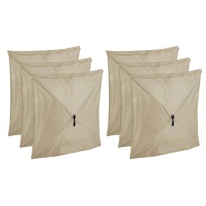 clam quick set screen hub tan fabric wind & sun panels accessory only (6 pack)