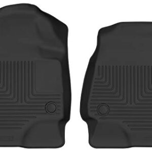 Husky Liners X-act Contour Floor Mats | Fits 2018 - 2024 Ford Expedition/Lincoln Navigator | Front Row, 2-pc Black - 54651