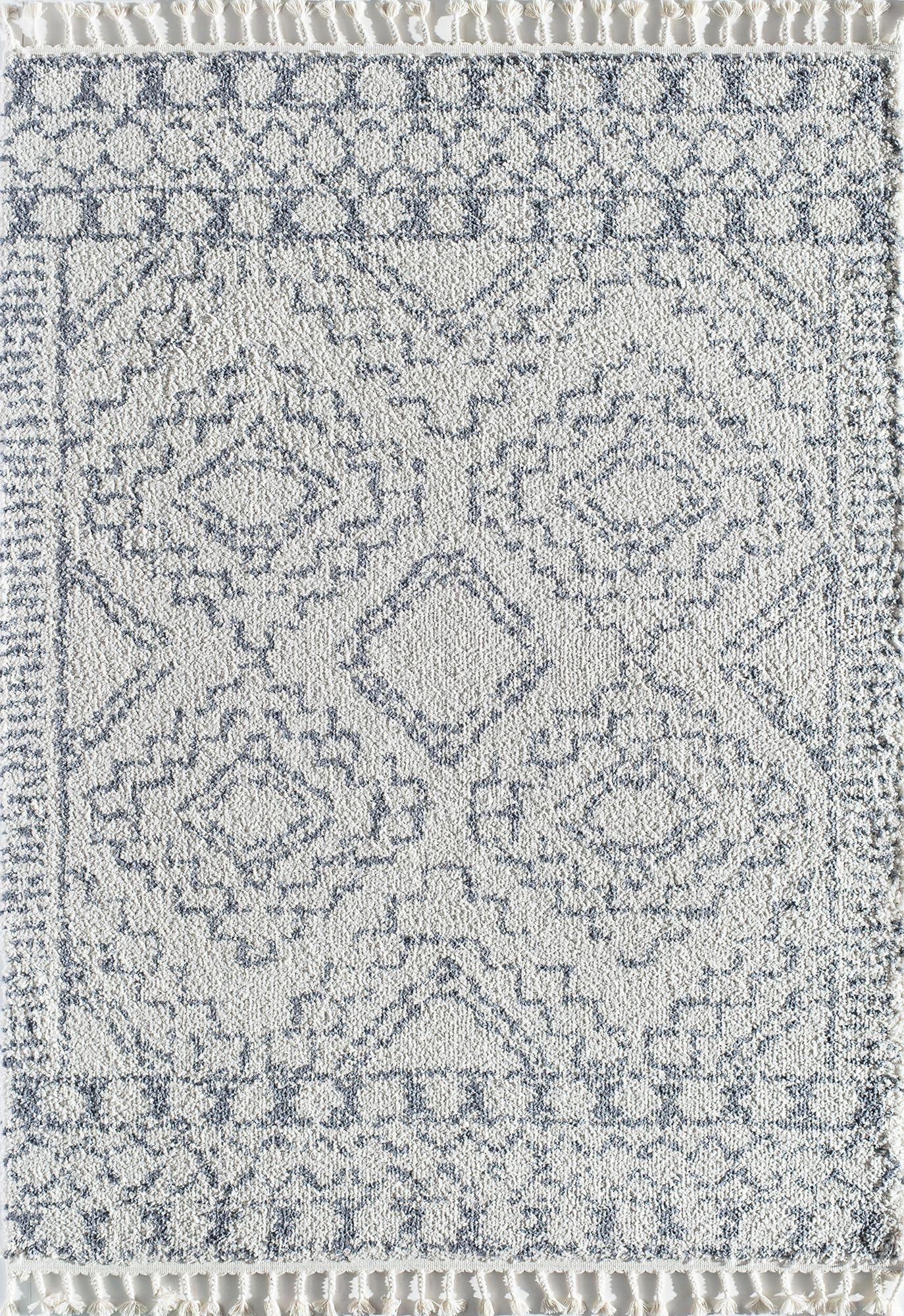 CosmoLiving by Cosmopolitan Reggia Area Rug, Linen White