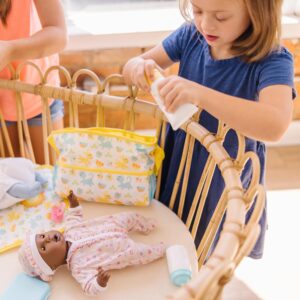 Melissa & Doug Mine to Love Travel Time Play Set for Dolls with Diaper Bag, Bottle, Sunscreen, More (17 pcs) - Baby Doll Accessories, For Kids Ages 3+