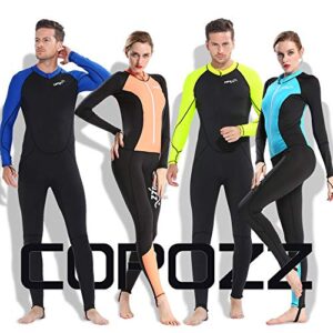 COPOZZ Diving Skin, Men Women Youth Thin Wetsuit Rash Guard- Full Body UV Protection - for Diving Snorkeling Surfing Spearfishing Sport Skin