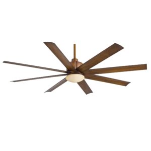 minka-aire f888l-dk slipstream 65 inch outdoor ceiling fan with dimmable led light and dc motor in distressed koa finish