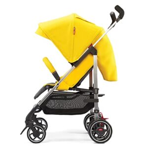 Diono Flexa Umbrella Stroller from Infant to Toddler, Freestanding Slim Fold, Lightweight Umbrella Stroller with Canopy, XL Storage Basket, Yellow Sulphur