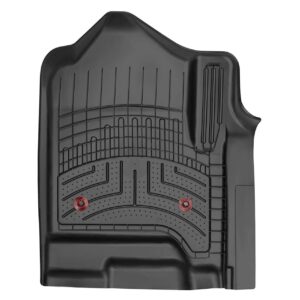 WeatherTech FloorLiner HP Custom Fit Floor Mats for Escalade, Escalade ESV, Silverado 2500HD/3500HD, Silverado LD 1500, Suburban, Sierra 1500 Limited - 1st Row (446071IM), Black