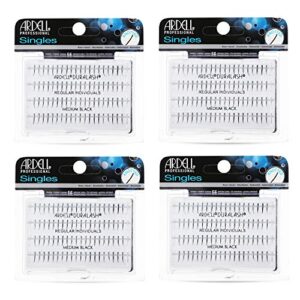 ardell false eyelashes regular medium black 4 pack