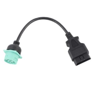 diagnostic scanner cable adapter, 9 pin to 16 pin obd2 diagnostic scanner cable adapter for cummins engine