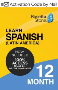 rosetta stone learn spanish (latin america)|12 months| pc/mac keycard