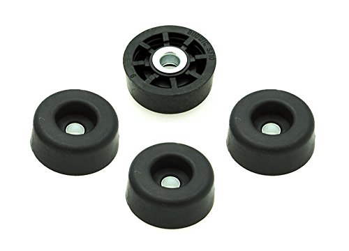 50 Soft Round Rubber Feet W/Stainless Steel Screws - .437 H X 1.062 D - Metal Insert for Strength Made in USA, Non Slip, Food Safe, Conflict Minerals 3TG, BPA Free, RoHS & Reach 3 Prop 65 Compliant.