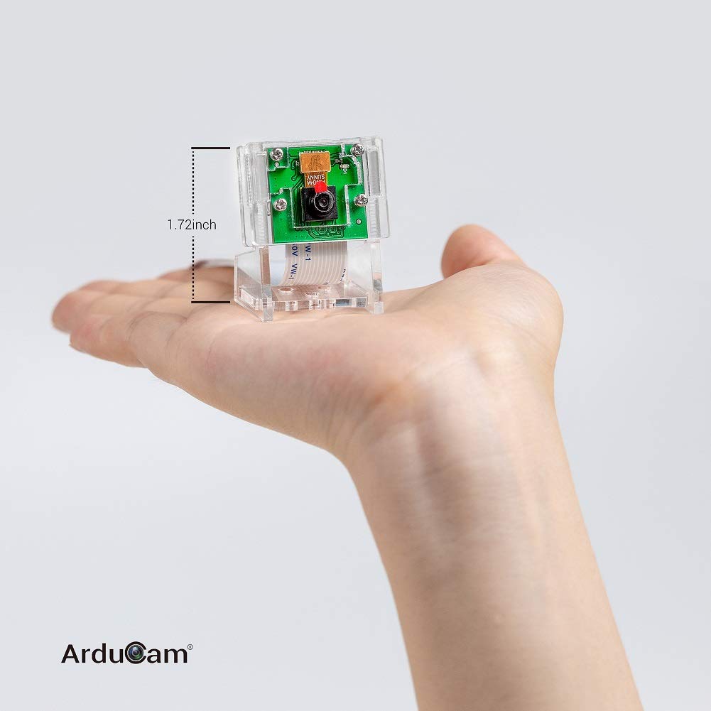 Arducam for Raspberry Pi Camera Module with Case, 5MP 1080P for Raspberry Pi 5, 4, 3/3B+ and More