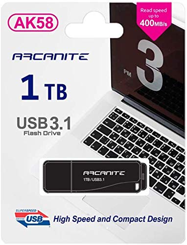 ARCANITE 1TB USB 3.1 Flash Drive - Optimal Read speeds up to 400 MB/s, Write speeds up to 200 MB/s (AK581T)