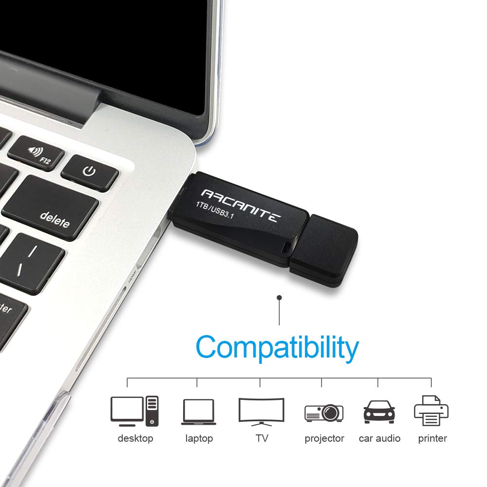 ARCANITE 1TB USB 3.1 Flash Drive - Optimal Read speeds up to 400 MB/s, Write speeds up to 200 MB/s (AK581T)