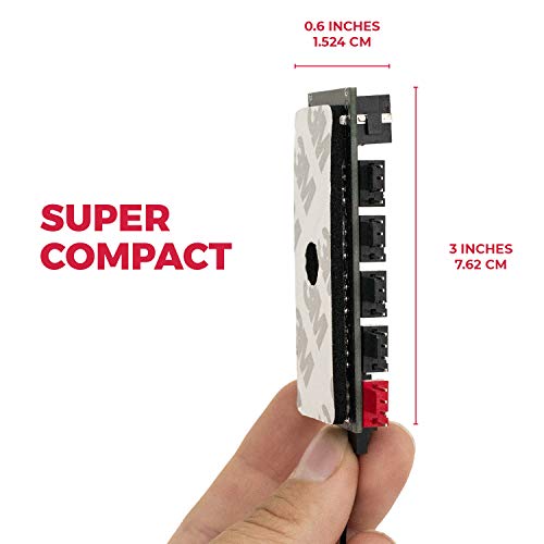 BUYMINERS.CA Chassis Fan Hub CPU Cooling 10 Port 12 V Molex to PWM Connector with 3 & 4 Pin - Efficient PC-Fan Controller System with Adhesive Tape Dedicated Supply from PSU to Link Multiple Points