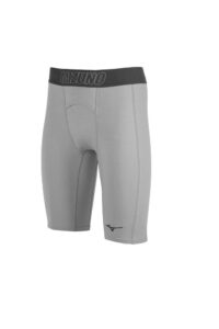 mizuno mens the arrival compression sliding short, grey, large us