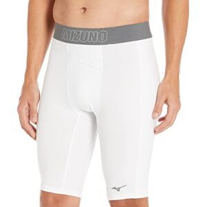 mizuno the arrival compression short, white, large